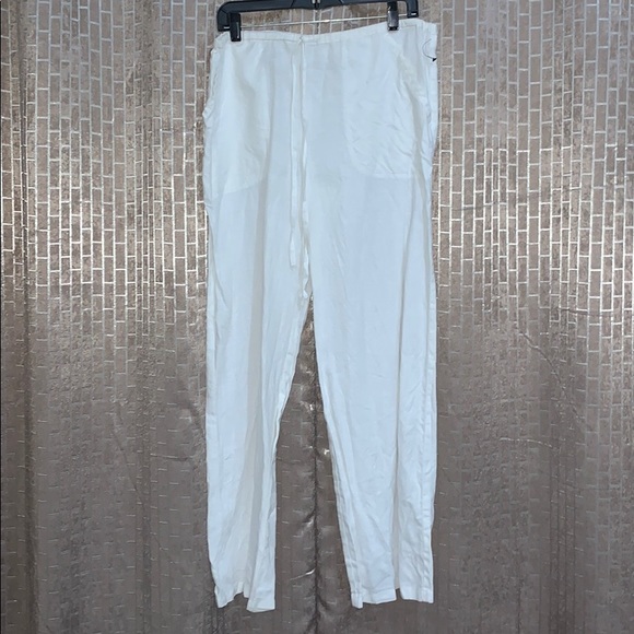 Studio M | Pants & Jumpsuits | Studio M White Linen Pants | Poshmark